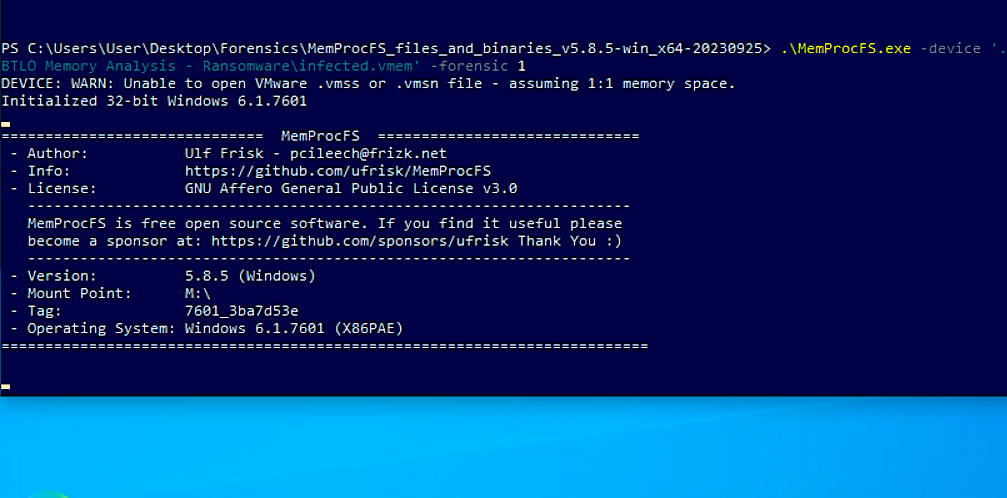 MemProcFS (Part 1) | Scavengers' Repo